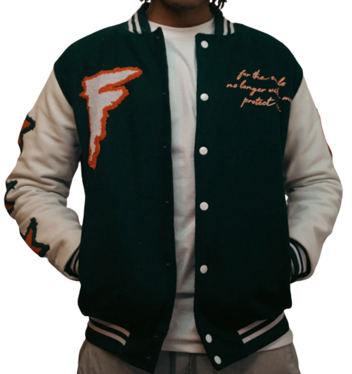 Fallen Souls Black Logo Varsity Jacket | WHAT’S ON THE STAR?