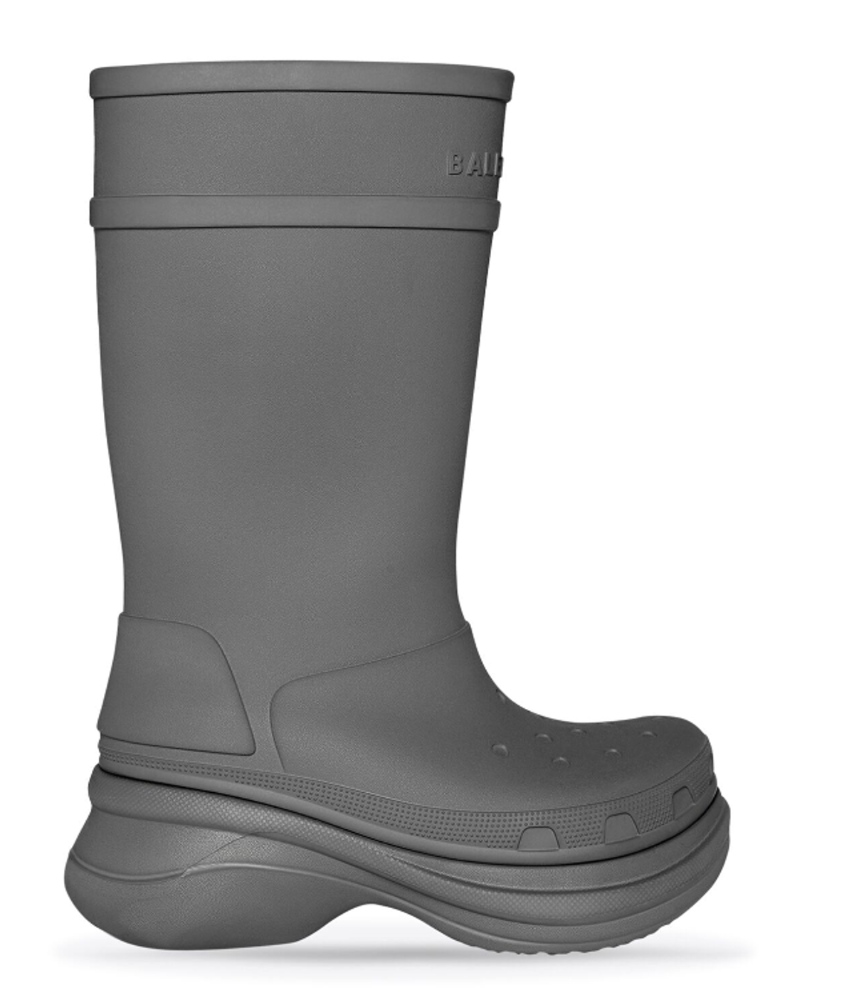 Balenciaga × Crocs Dark Grey Rubber Boots | WHAT’S ON THE STAR?