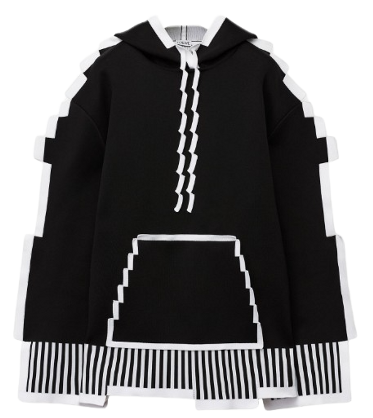 Loewe Technical Knit Pixelated Hoodie | WHAT’S ON THE STAR?