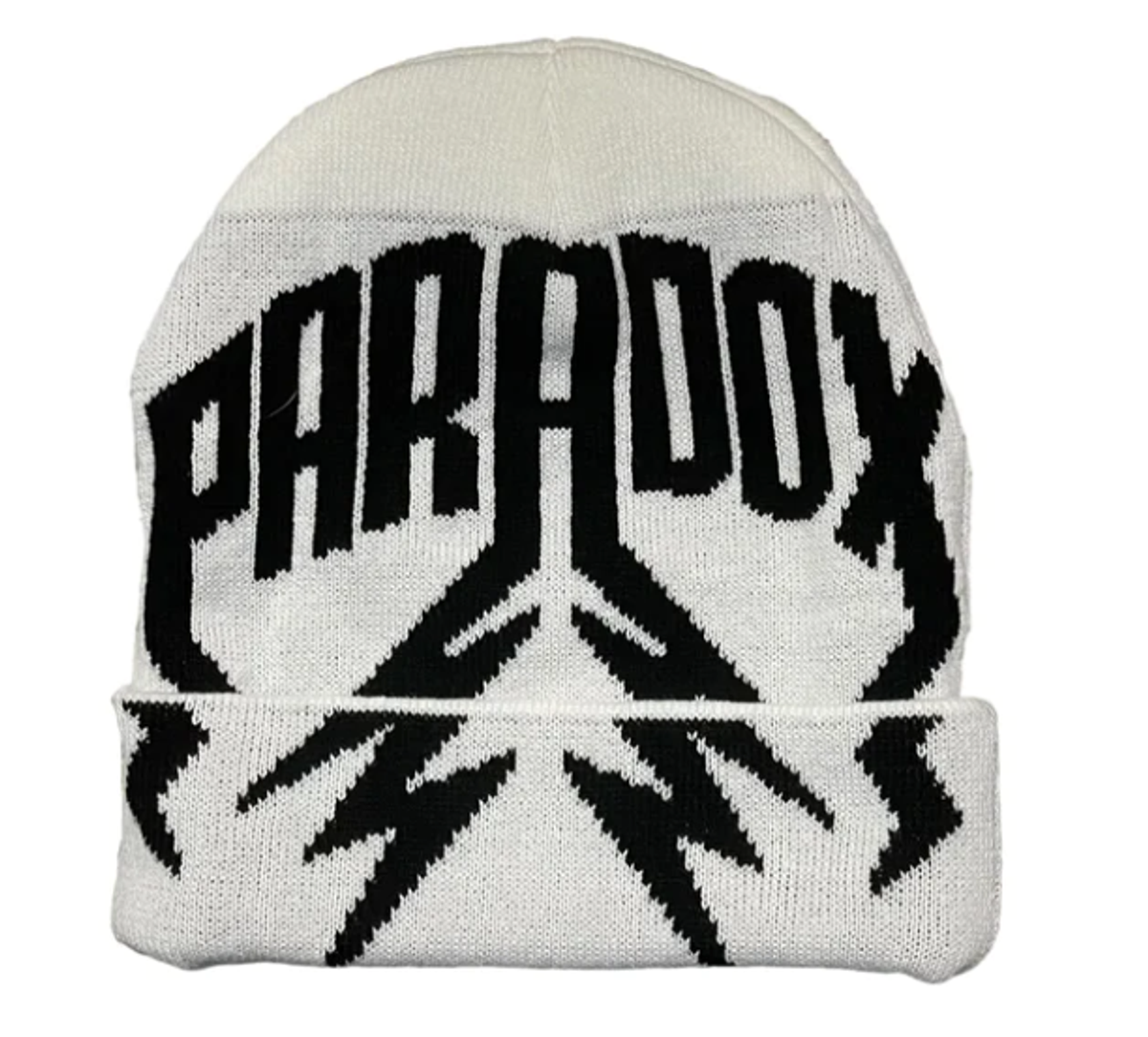 Paradox White Lightning Arc Logo Beanie | WHAT’S ON THE STAR?