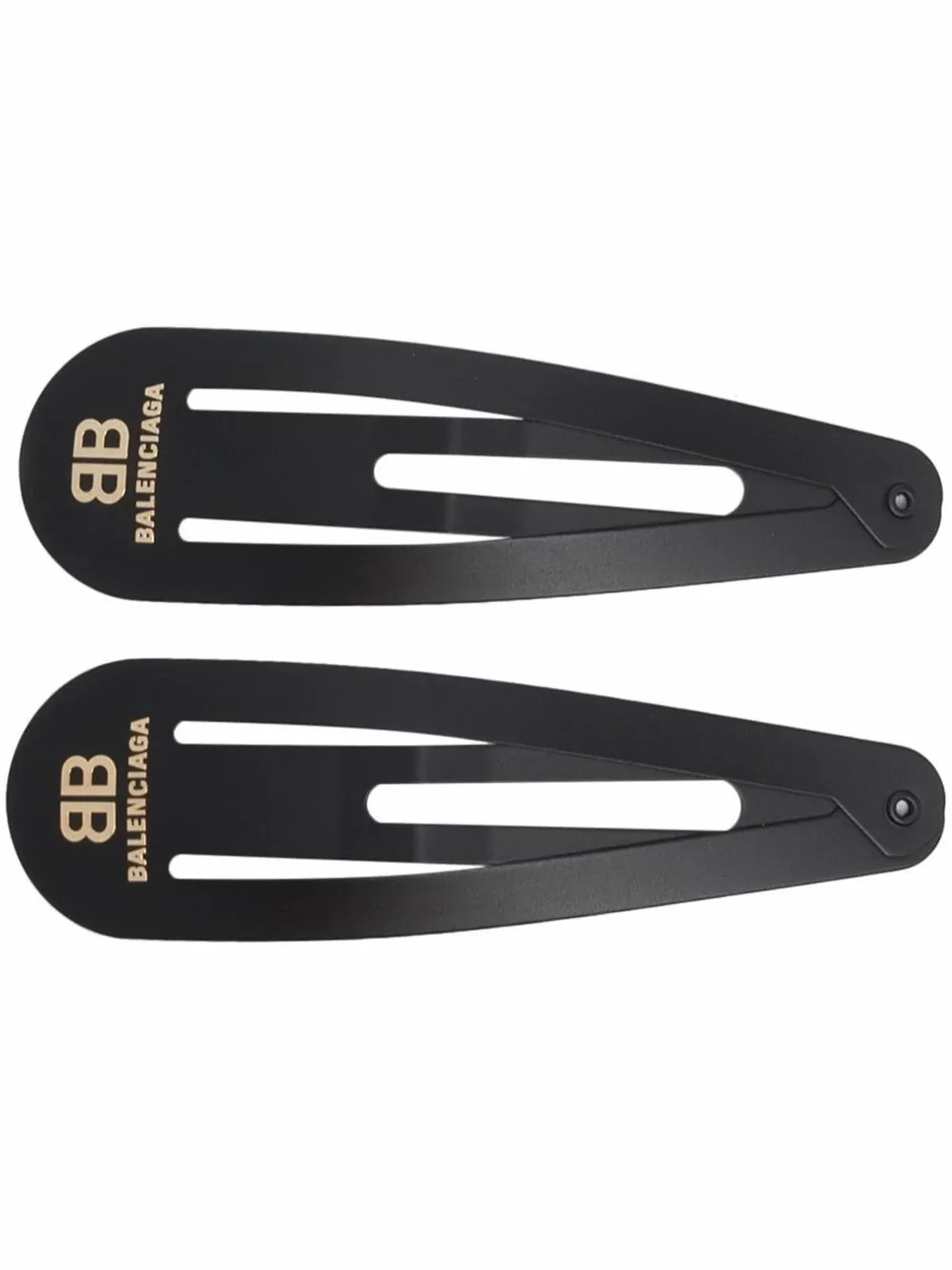 Balenciaga Set Of Two Printed Steel Hair Clips In Black | WHAT’S ON THE ...