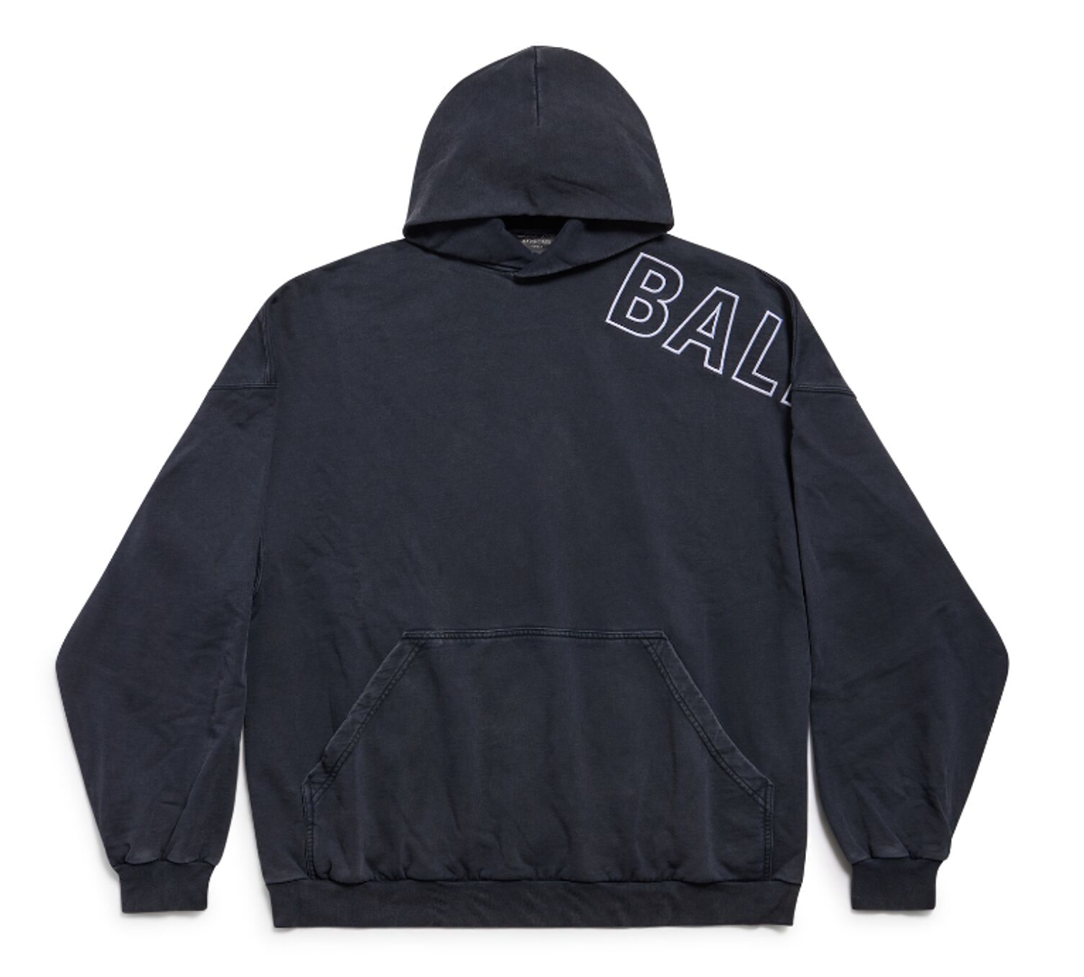 Balenciaga Black Faded Outline Oversized Hoodie | WHAT’S ON THE STAR?