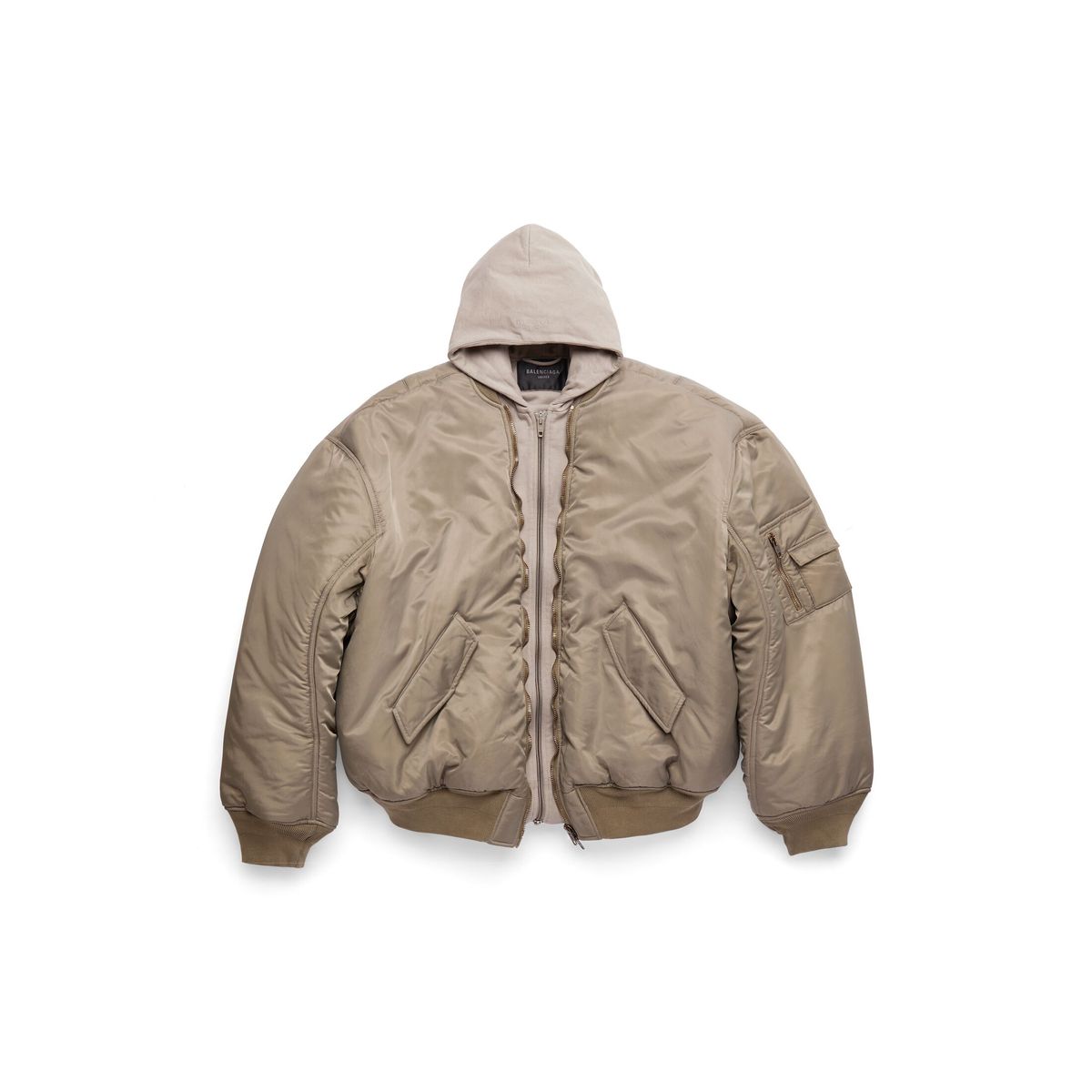 Balenciaga All In Bomber in dark beige light nylon | WHAT’S ON THE STAR?