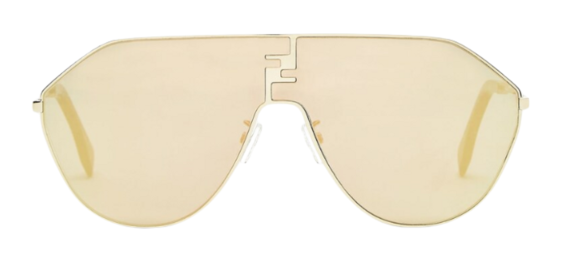 Fendi Light Gold Metal Sunglasses | WHAT’S ON THE STAR?