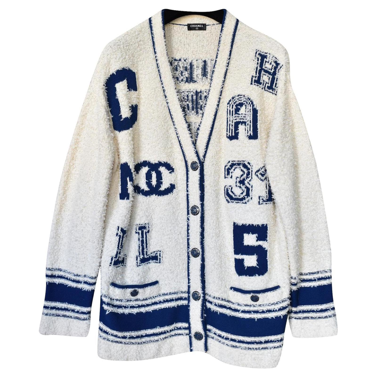 Chanel Runway Boucle Varsity Cardigan | WHAT’S ON THE STAR?