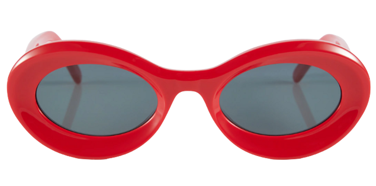 Loewe Solid Red Paula's Ibiza Loop Round Sunglasses | WHAT’S ON THE STAR?