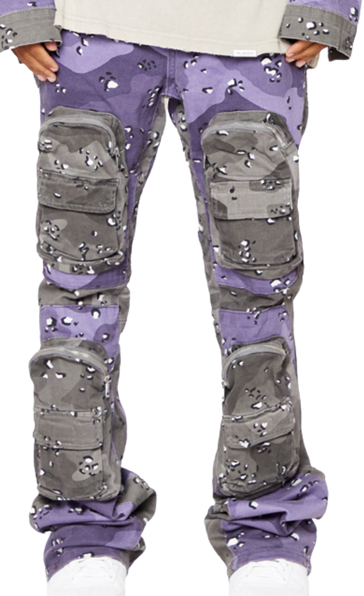 Valabasas Purple Dual Soldier Stacked Flare Jeans | WHAT’S ON THE STAR?