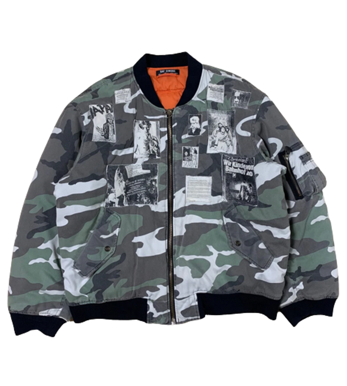 Raf Simons Riot MA-1 Camo Patched Bomber | WHAT’S ON THE STAR?