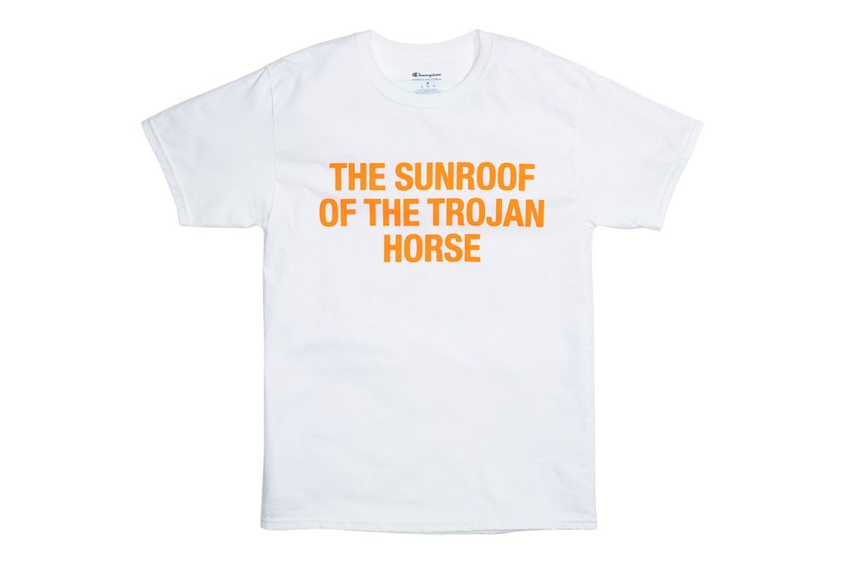 Virgil Abloh Brooklyn Museum Sunroof Trojan Horse T-Shirt White | WHAT ...