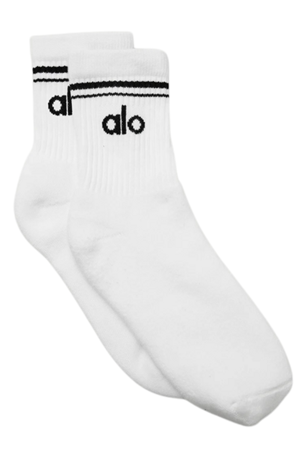Alo Yoga White Half-Crew Throwback Socks | WHAT’S ON THE STAR?