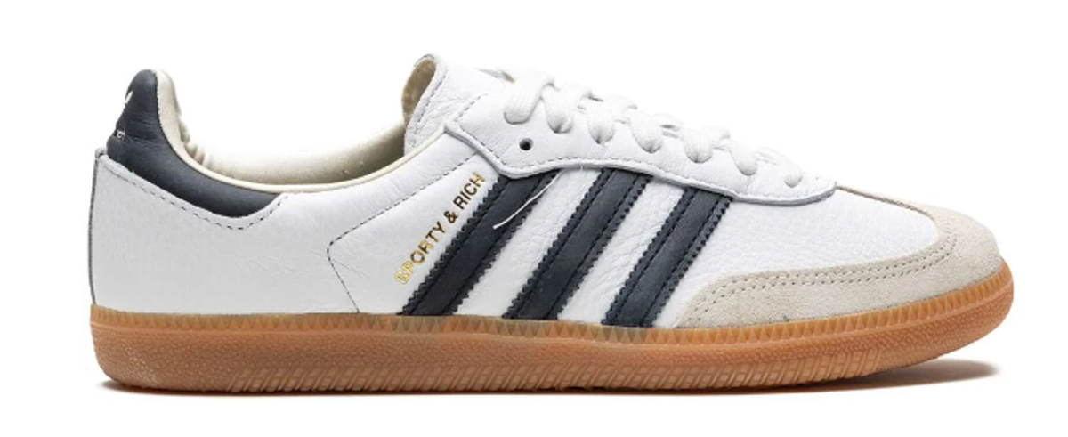 Adidas White Samba Logo-patch Sneakers | WHAT’S ON THE STAR?