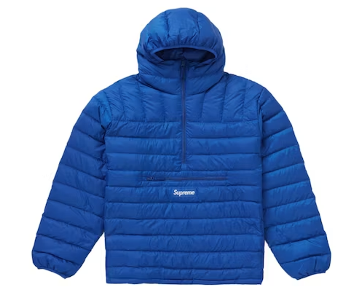 Supreme Royal Micro Down Half Zip Hooded Pullover | WHAT’S ON THE STAR?