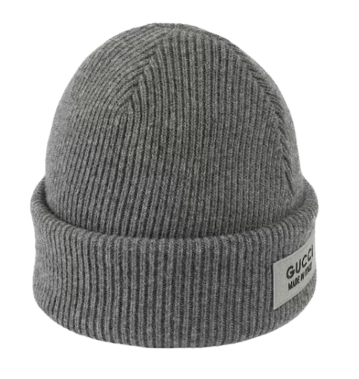 Gucci Grey Knit Wool Hat With Patch | WHAT’S ON THE STAR?