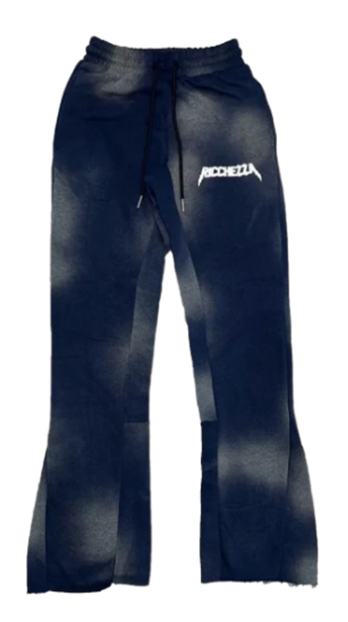 Ricchezza Forever Navy Clouded Flare Sweatpants | WHAT’S ON THE STAR?