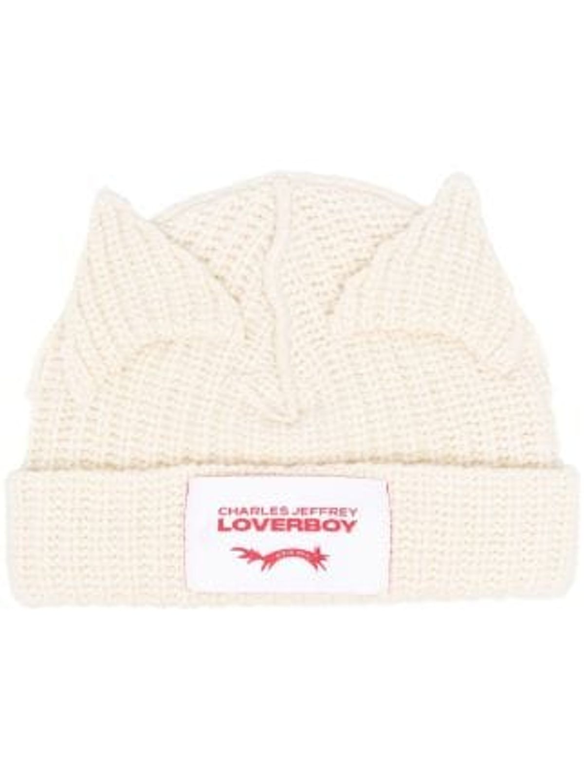 Loverboy by Charles Jeffrey Chunky Ears Ribbed-knit Beanie In White ...