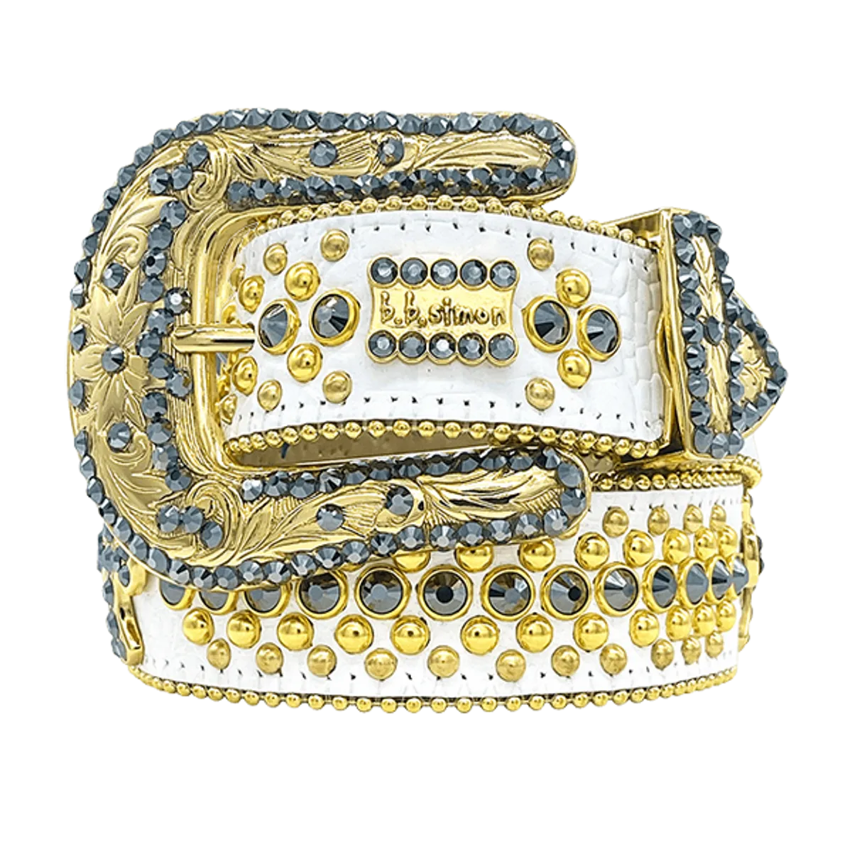 B.B. Simon Adabelle Western White Royal Belt | WHAT’S ON THE STAR?