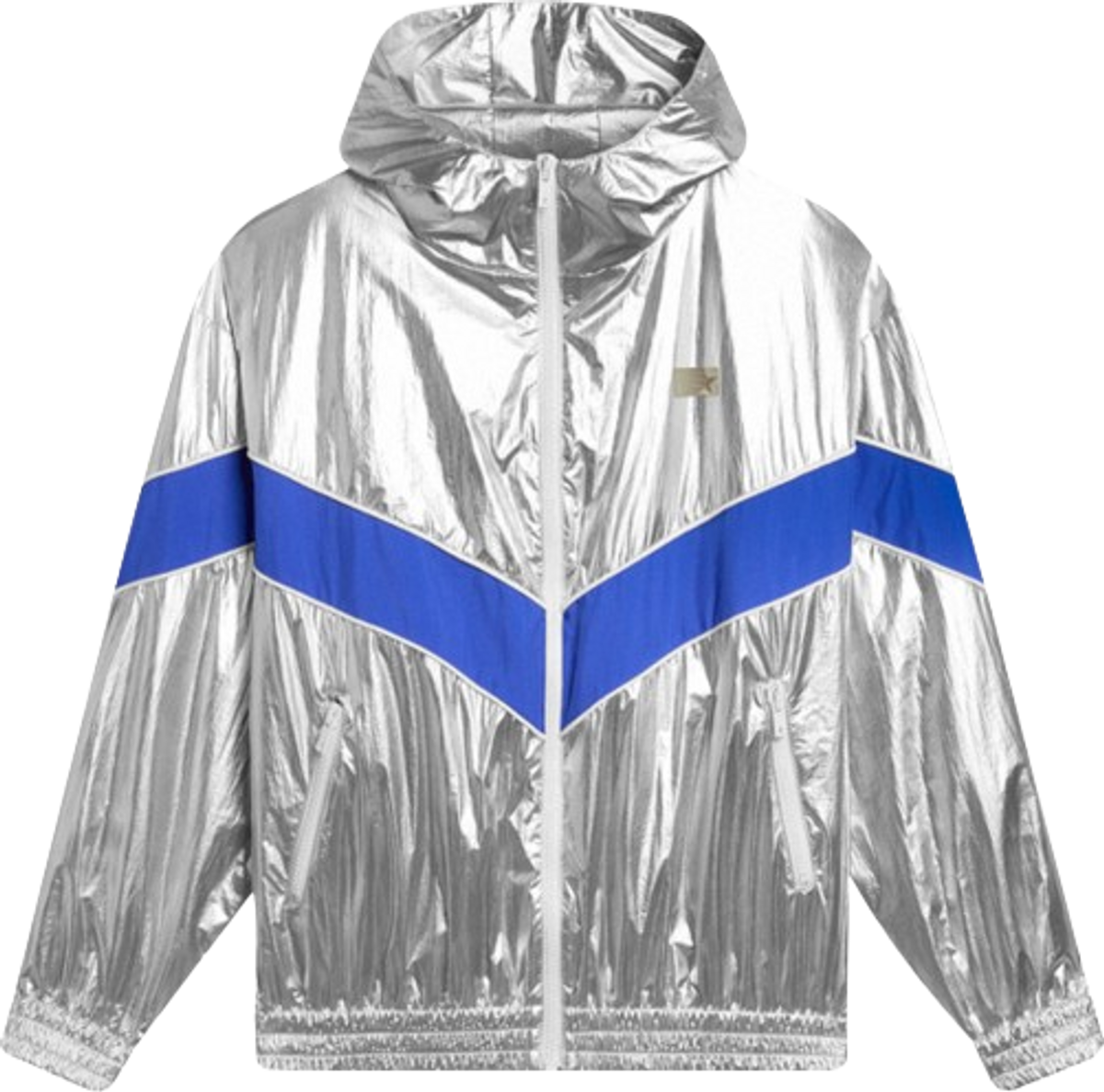 Golden Goose Metallic Silver & Blue-Stripe Windbreaker | WHAT’S ON THE ...