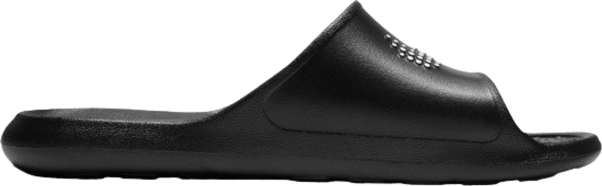 Nike Black Dotted Swoosh 'Victori One' Slides | WHAT’S ON THE STAR?