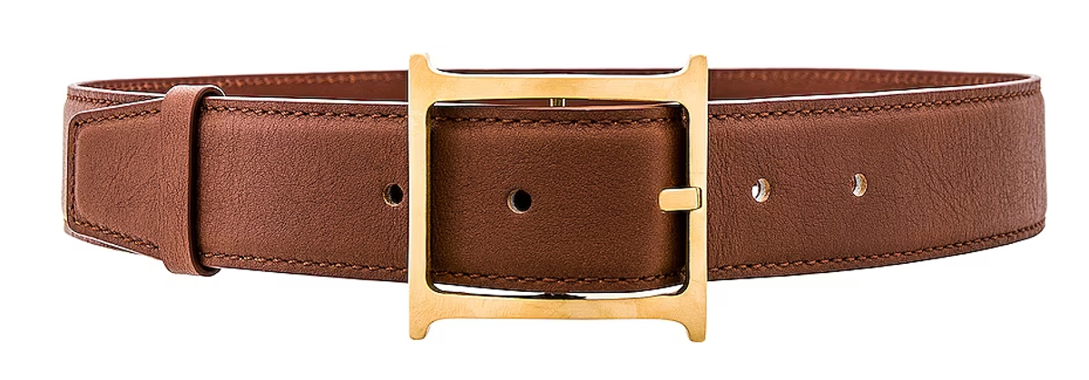 Helsa Studio Brown Logo Contrast Belt | WHAT’S ON THE STAR?