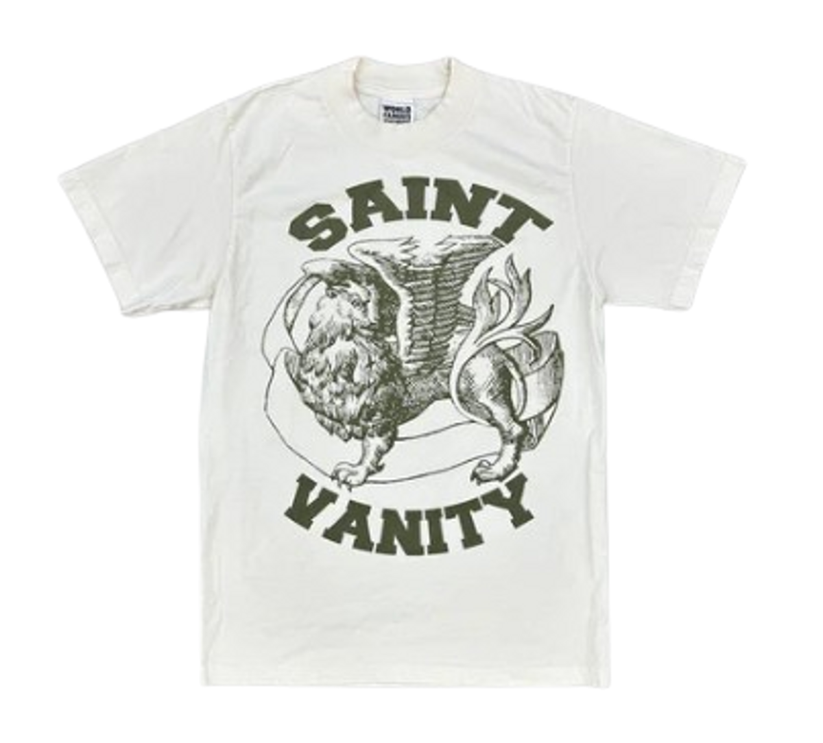 Saint Vanity Olive Logo Cream Tee | WHAT’S ON THE STAR?