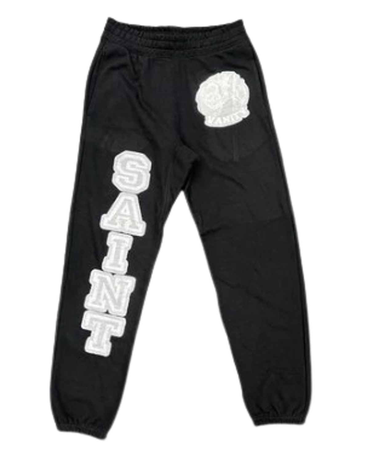 Saint Vanity Logo Black Grey Sweatpants | WHAT’S ON THE STAR?