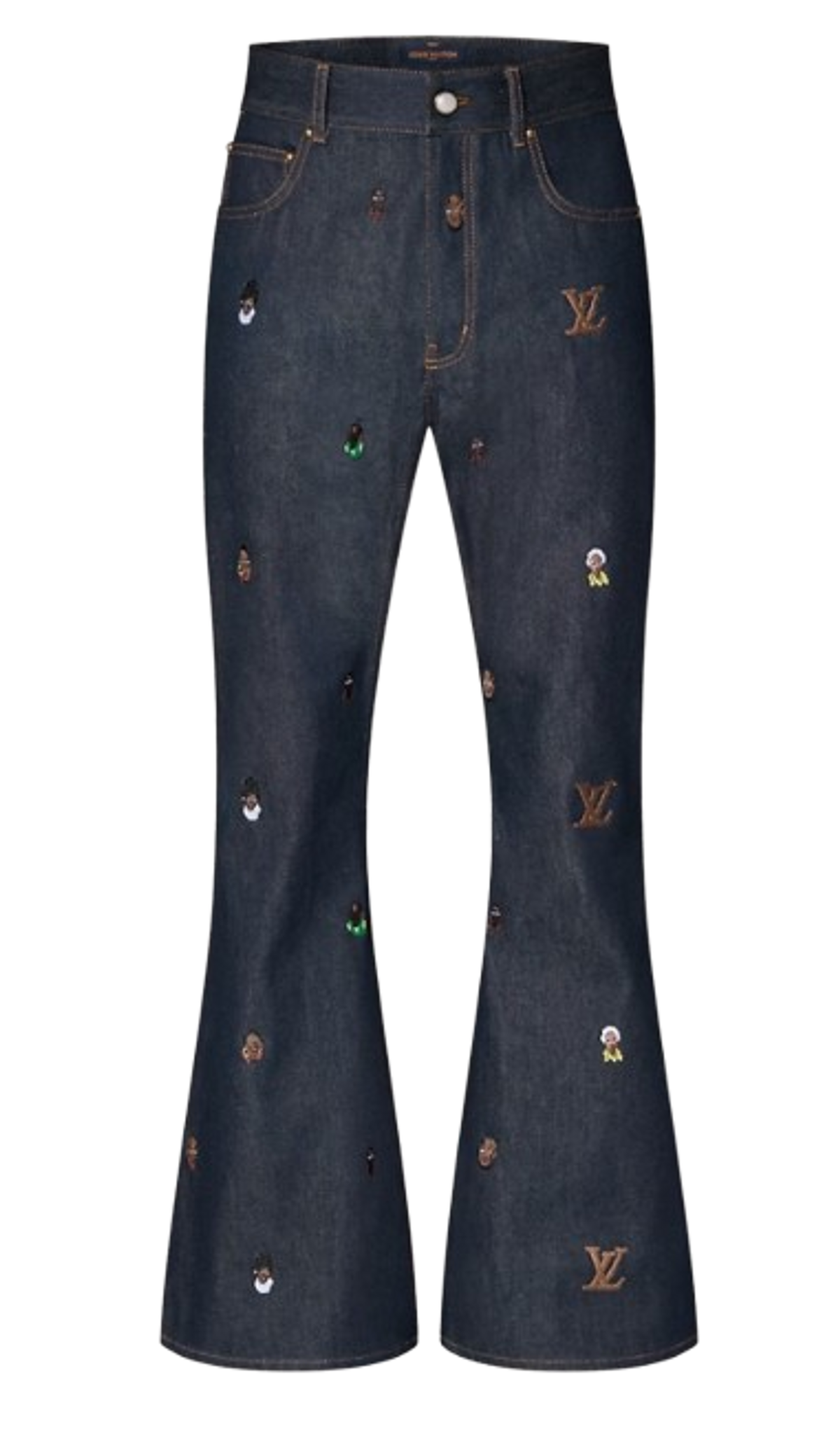 Louis Vuitton Embroidered Bootcut Denim Pants | WHAT’S ON THE STAR?