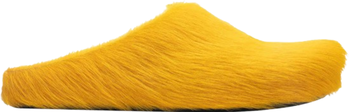 Marni Yellow Fur 'Fussbett Sabot' Slippers | WHAT’S ON THE STAR?