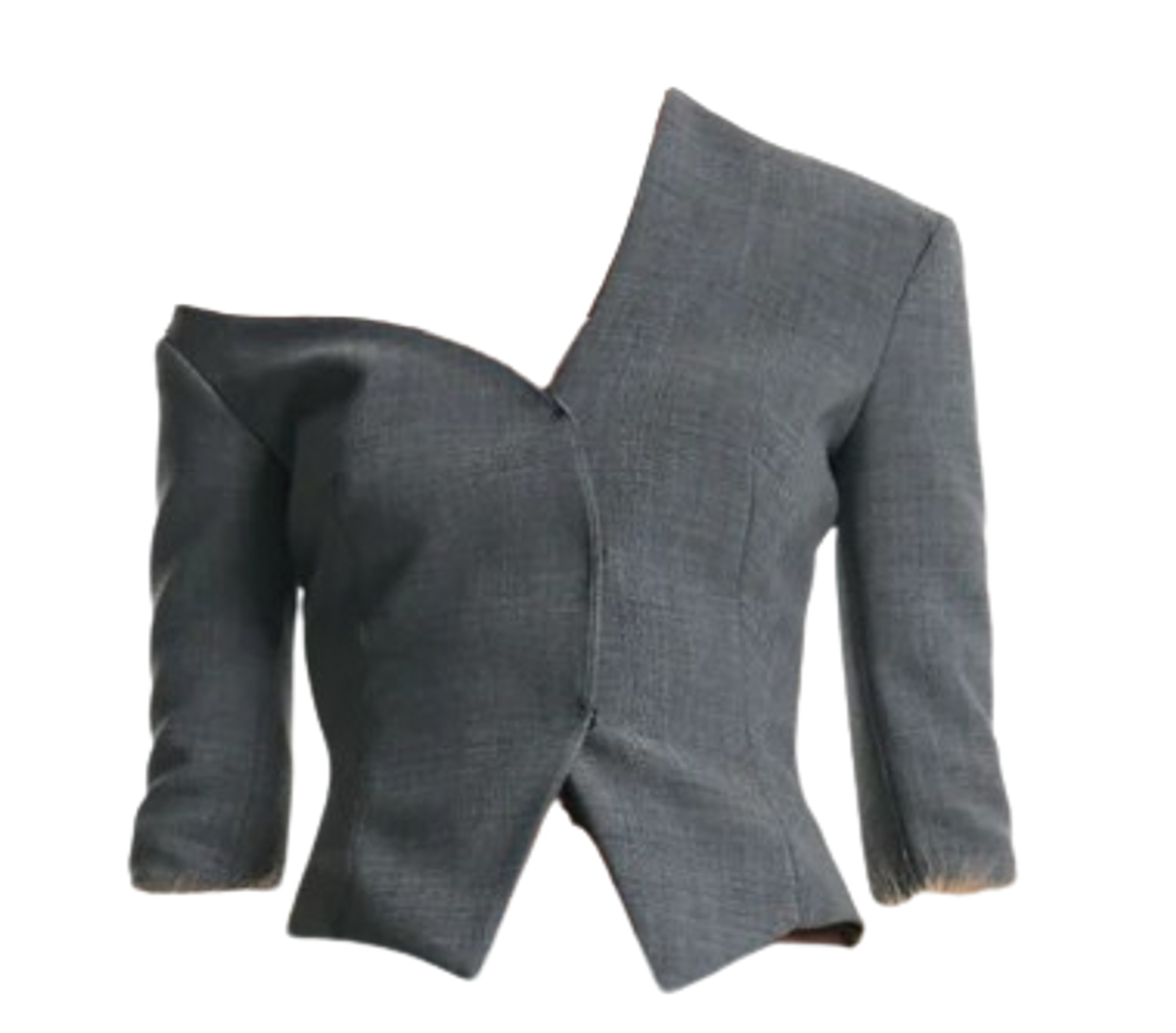 A.W.A.K.E. Mode Grey Asymmetric Fitted Jacket | WHAT’S ON THE STAR?