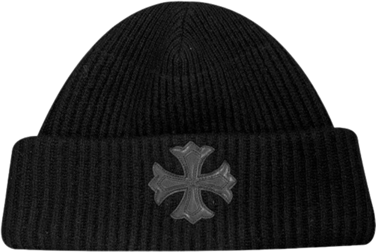 Chrome Hearts Black Plus Cross Patch Beanie | WHAT’S ON THE STAR?