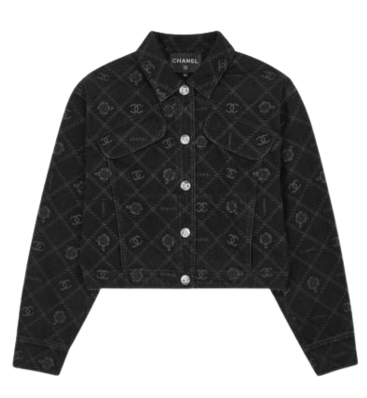 Chanel Black Flower Patterns Jacket | WHAT’S ON THE STAR?