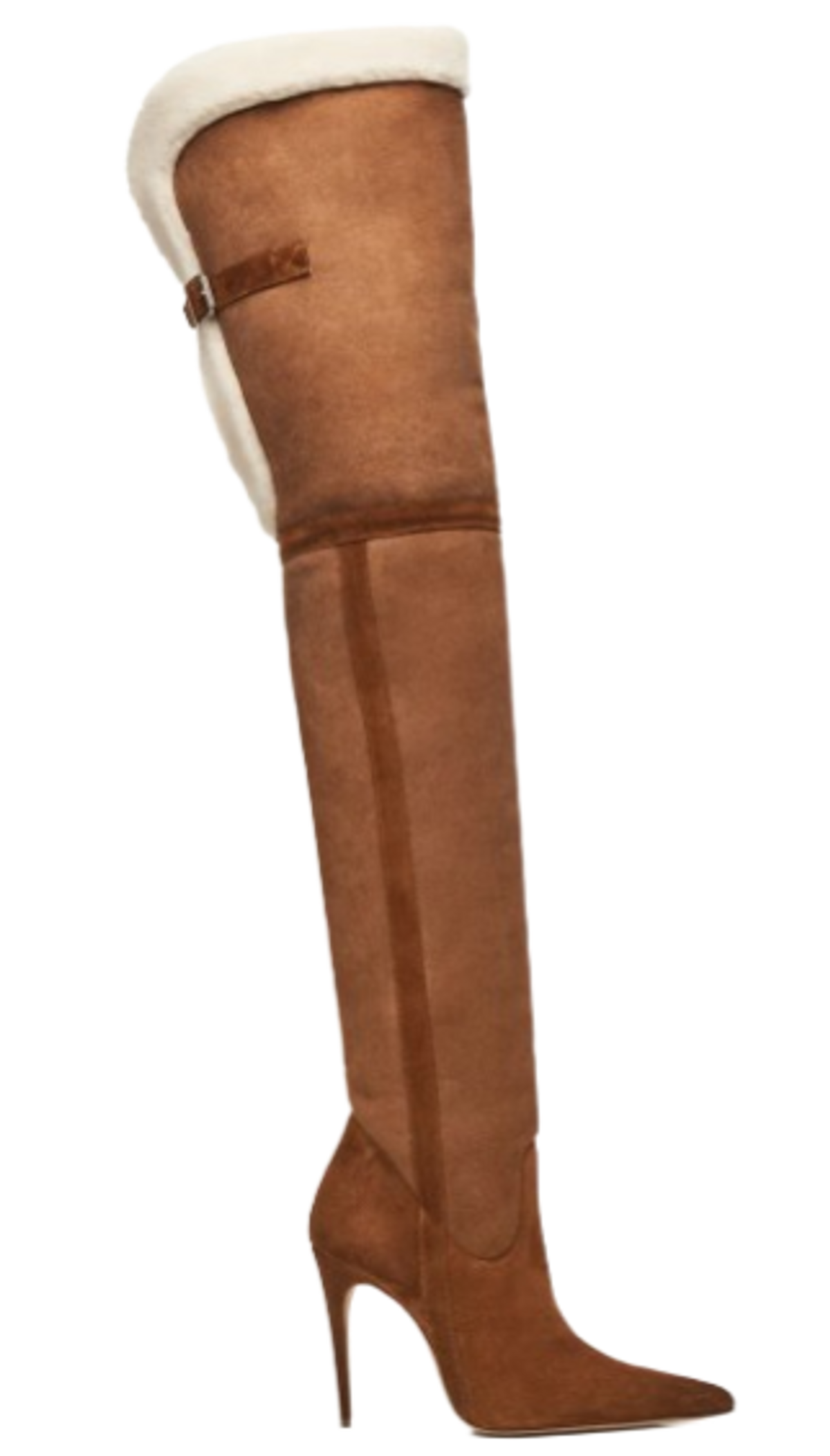 Magda Butrym Beige Shearling Over The Knee Boots Whats On The Star