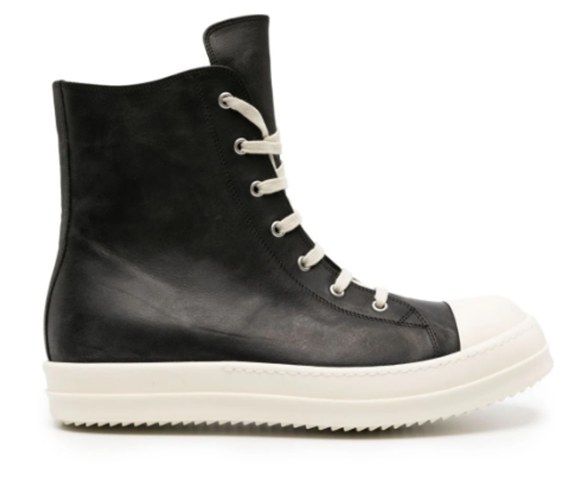 Rick Owens High-Top Leather Sneakers | WHAT’S ON THE STAR?