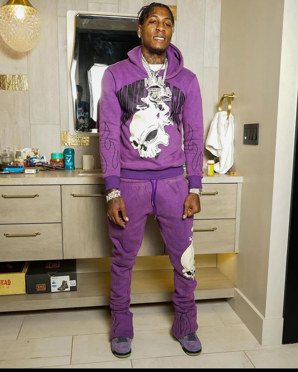 NBA YoungBoy Outfit from February 7, 2024 | WHAT’S ON THE STAR?