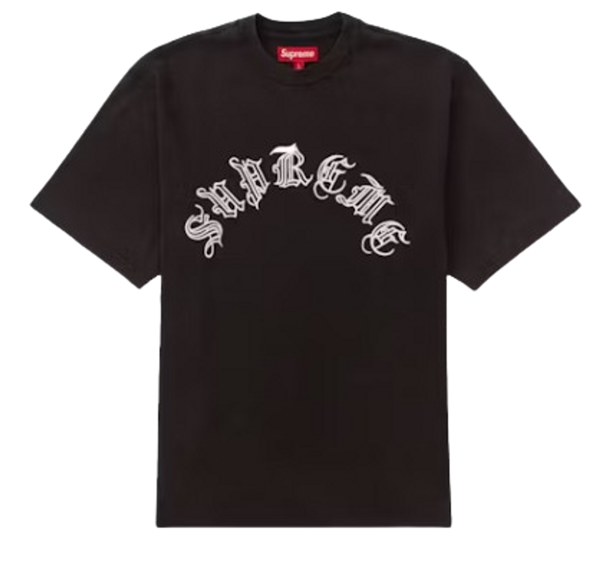 Supreme Old English Black T-Shirt | WHAT’S ON THE STAR?