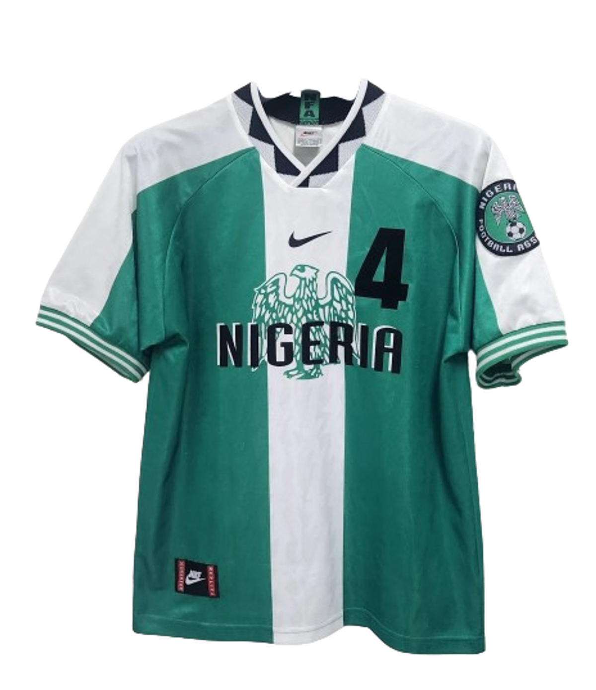 Nike 1996 NIGERIA Home S/S No.4 Kanu Atlanta Olympic Jersey | WHAT’S ON ...