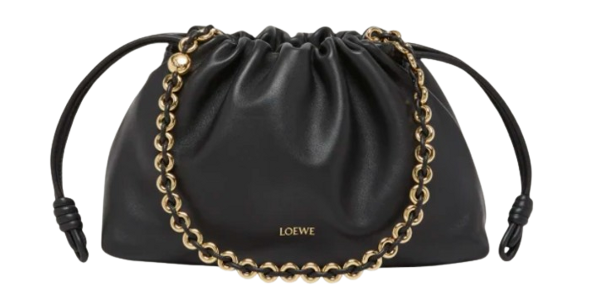 Loewe Sahara Flamenco Ruched Leather Crossbody Bag | WHAT’S ON THE STAR?
