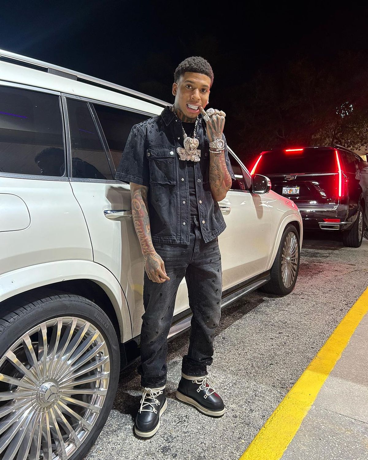 NLE Choppa Outfit from March 23, 2024 | WHAT’S ON THE STAR?