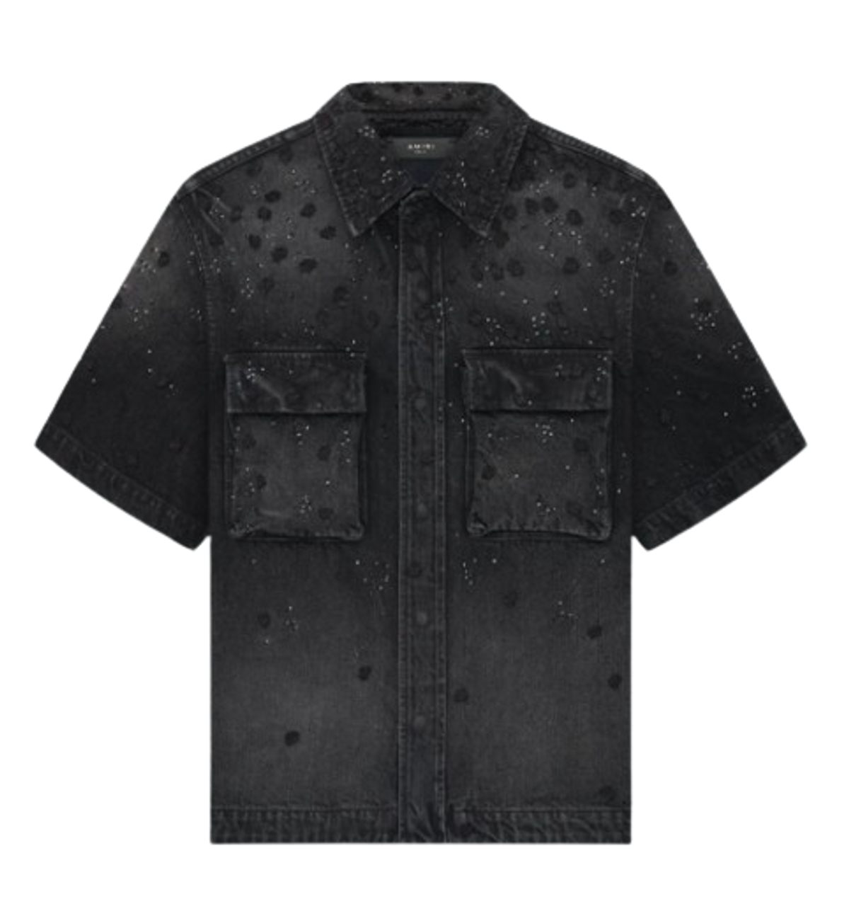 Amiri Floral Crystal Denim Shirt | WHAT’S ON THE STAR?