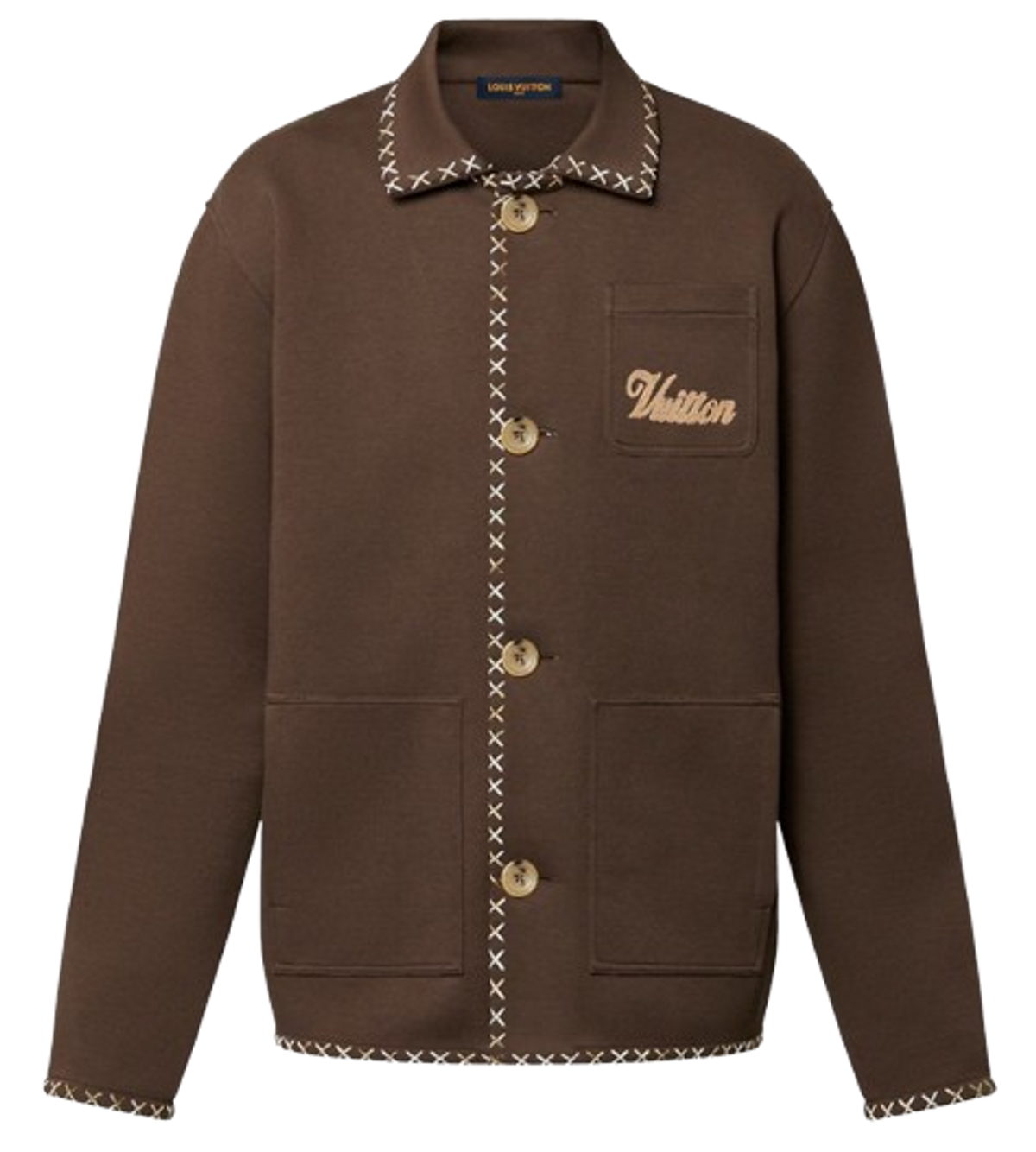 Louis Vuitton Embroidered Cotton Workwear Jacket | WHAT’S ON THE STAR?