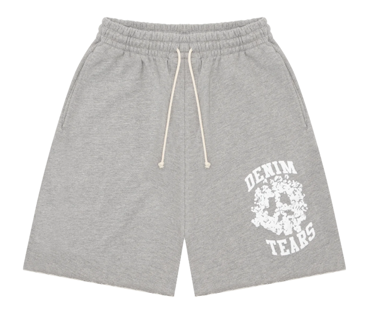 Denim Tears Grey Denim University Shorts | WHAT’S ON THE STAR?