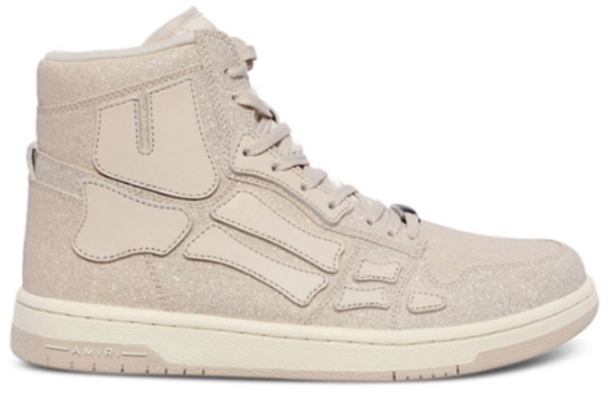 Amiri Beige Crystal Skeleton Top Hi Sneakers | WHAT’S ON THE STAR?