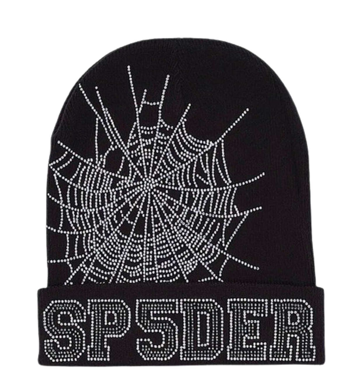 Spider Worldwide Black Web Rhinestone Beanie | WHAT’S ON THE STAR?