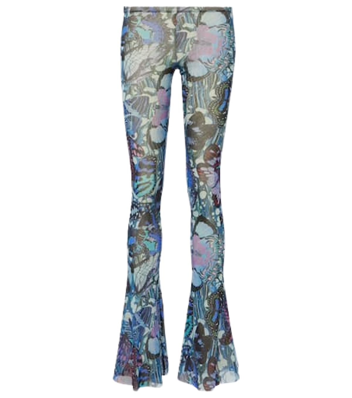 Jean Paul Gaultier Papillon Jersey Flared Pants In Blue | WHAT’S ON THE ...