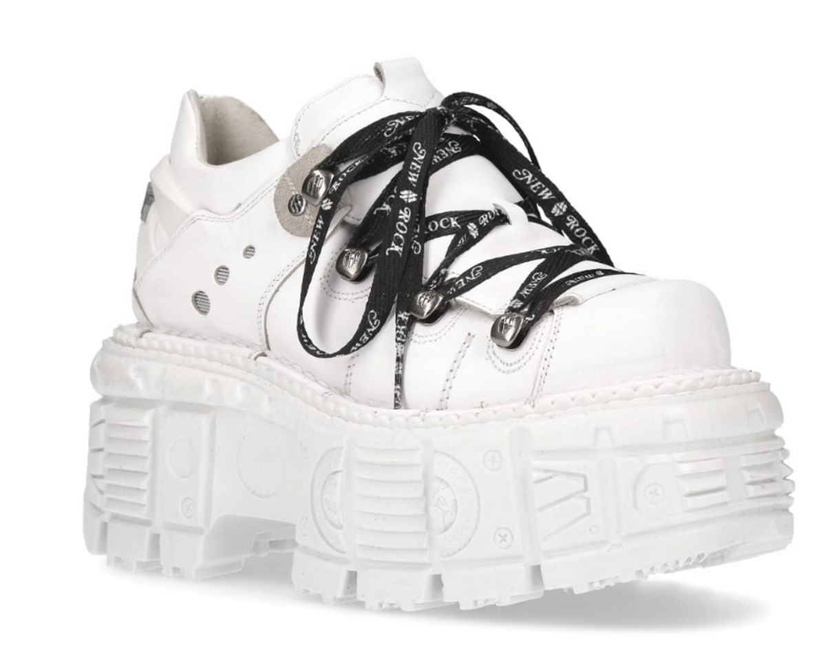 New Rock White Leather Ankle Boots | WHAT’S ON THE STAR?