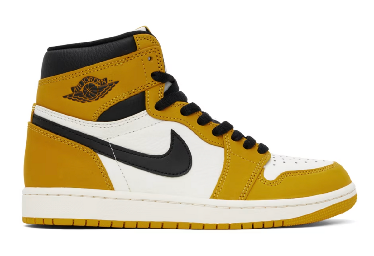 Nike Air Jordan Retro 1 High Og Casual Shoes In Yellow | WHAT’S ON THE ...