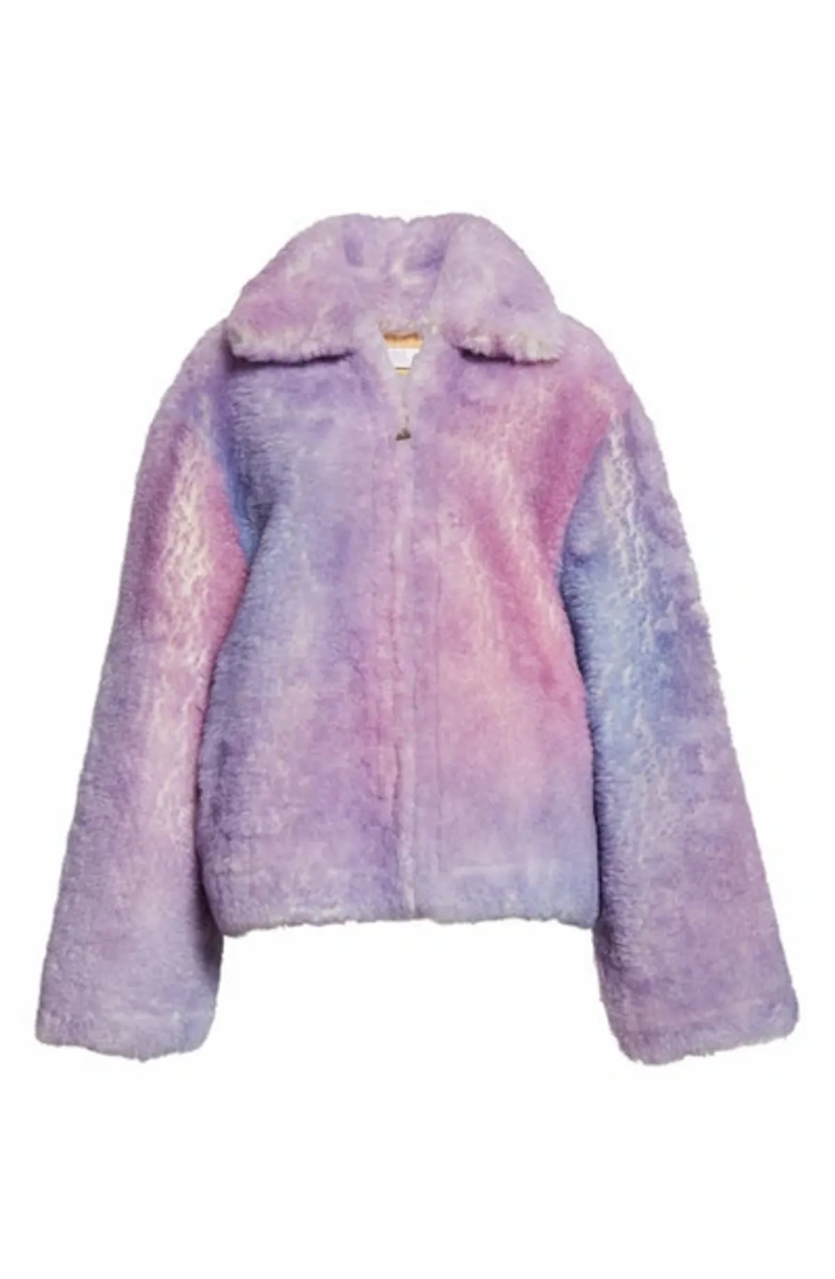 ERL Tie-dyed Shearling Coat In Purple | WHAT’S ON THE STAR?