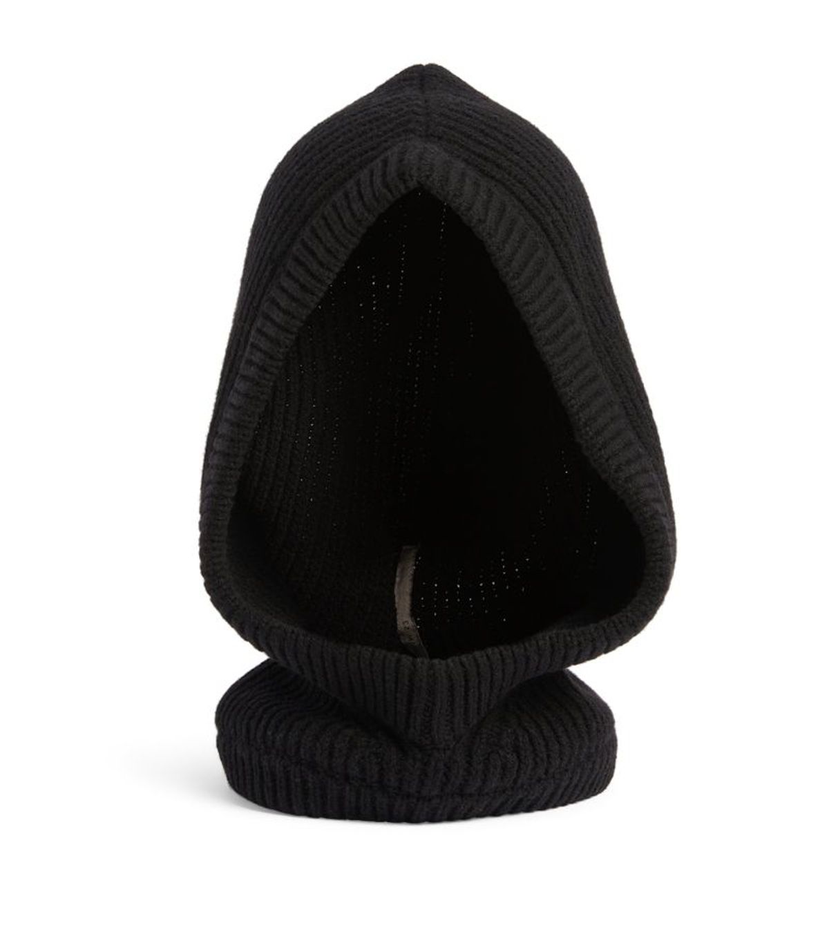 Rick Owens Cashmere-wool Knitted Hood In Black | WHAT’S ON THE STAR?