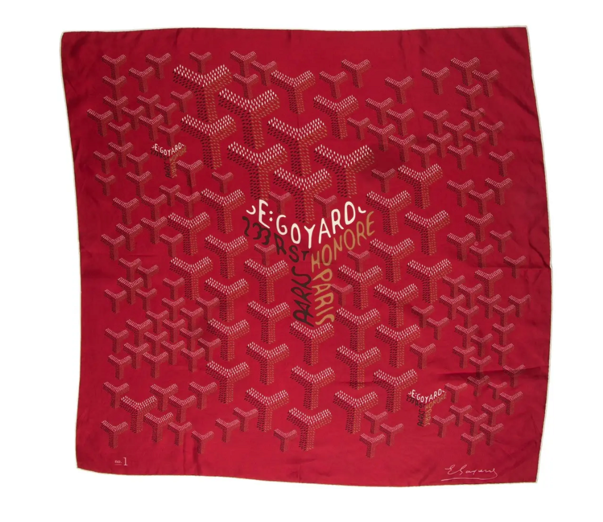Goyard Red Goyard Le Foulard Silk Scarf | WHAT’S ON THE STAR?