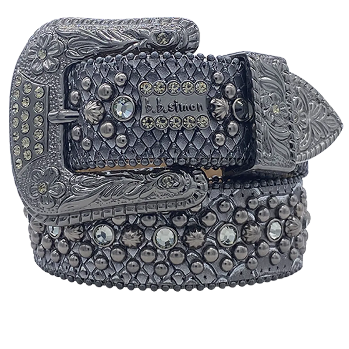 B.B. Simon The Trojan Charcoal Belt in Grey | WHAT’S ON THE STAR?
