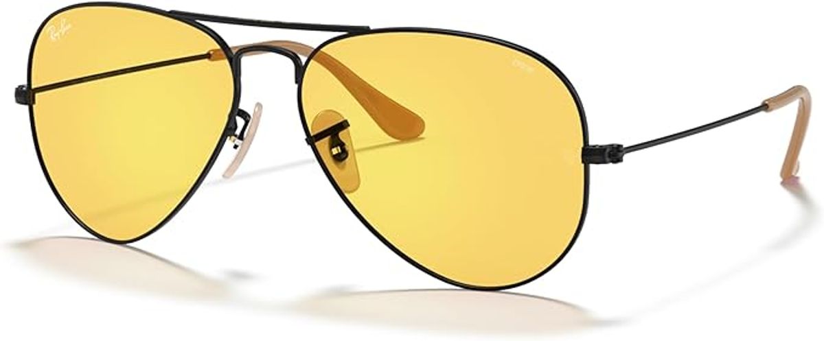 Ray-Ban RB3689 Washed Evolve Rox Gold Orange Gradient Lenses Aviator ...